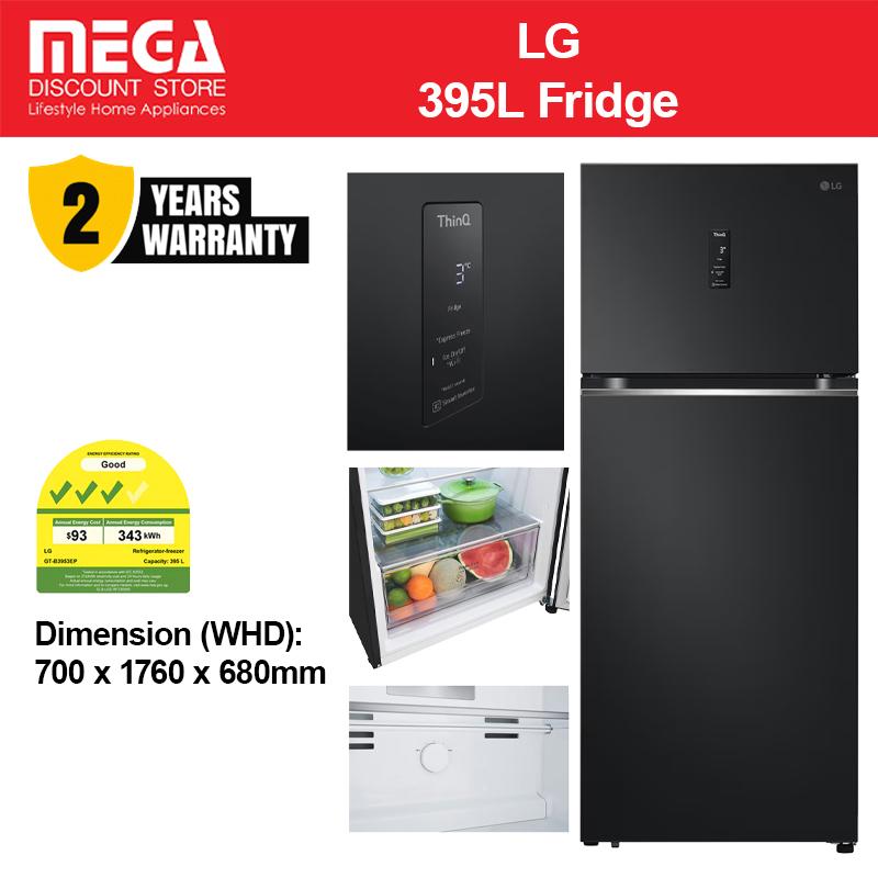 LG GT-B3953EP 395L 2-Door Fridge with Top Freezer (3 Ticks) - TikTok ...