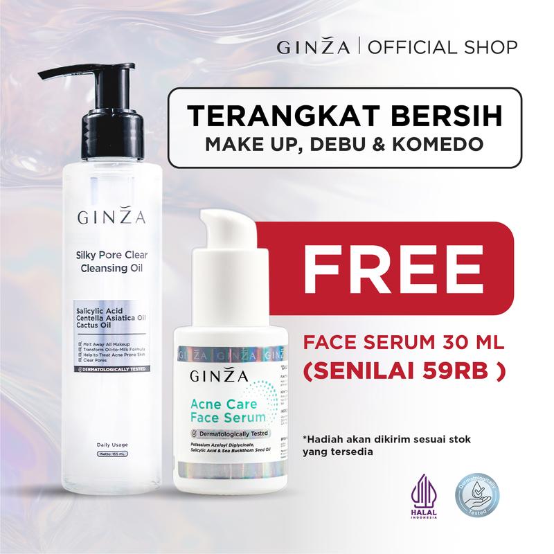 [FREE FACE SERUM ACNE 30ML] Ginza Ceansing Oil 155ml Facial Remover - Shop | Tokopedia