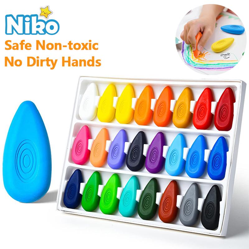 NIKO 12/24/36 Colors Drop Crayons Coloring Set Safe Non-Toxi - TikTok ...