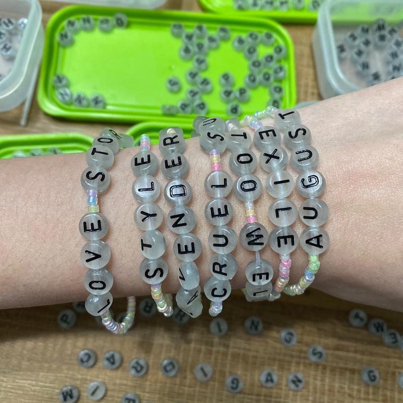GLOW IN THE DARK Rainbow beads Friendship bracelets Taylor swift ...