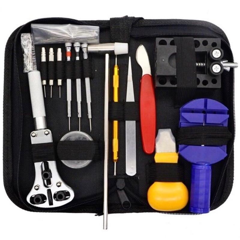 Set Alat Perbaikan Jam Tangan 147 Piece dengan Kotak Bawaan & Palu ...