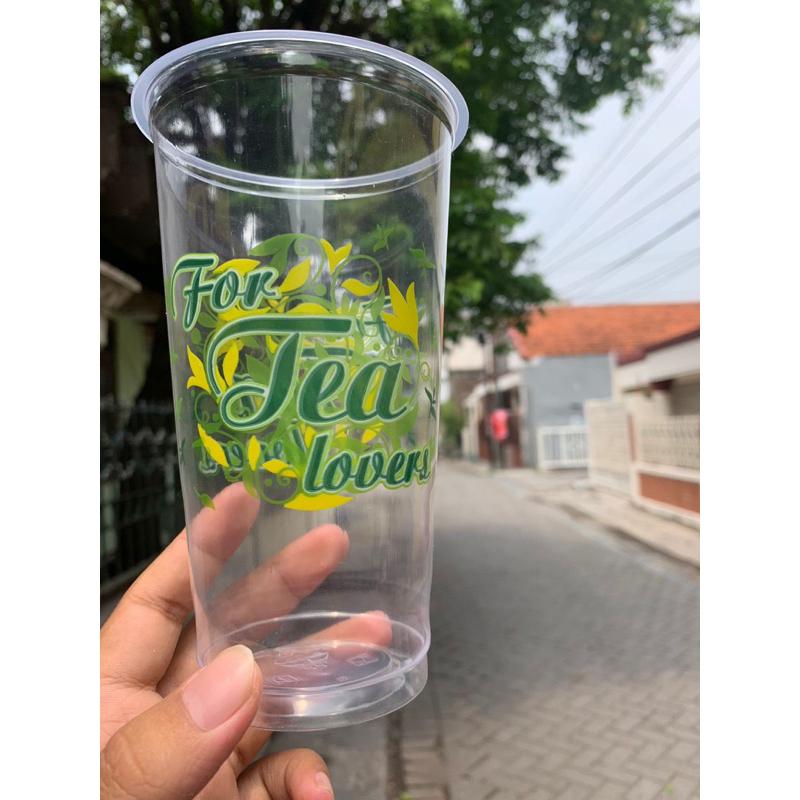 GELAS PLASTIK 22 OZ 22OZ MOTIF ICE TEA BENING DATAR BESAR ES - Shop ...
