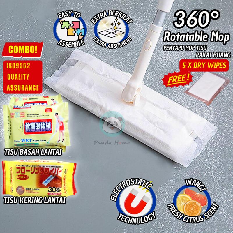 Pengelap Mop Basah Pakai Buang, Tisu Lap Kering Pakai Buang, - TikTok ...