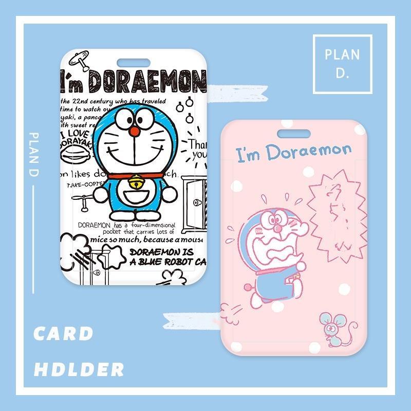 Doraemon student name card case card holder jingle cat cartoon - TikTok ...