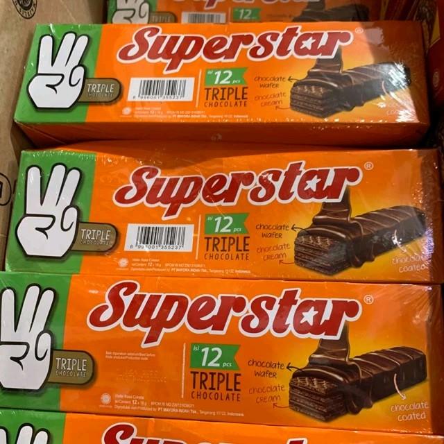 SUPERSTAR ROMA WAFER DOUBLE CHOCOLATE SUPER STAR 1 BOX 20 PC - Shop ...