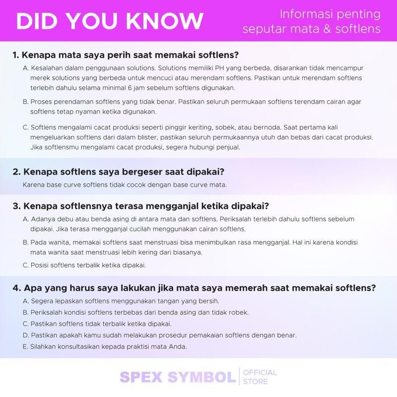 (COD)Accessories Lenscase Soflens 2 in 1 - Spex Symbol Lens Lensa ...