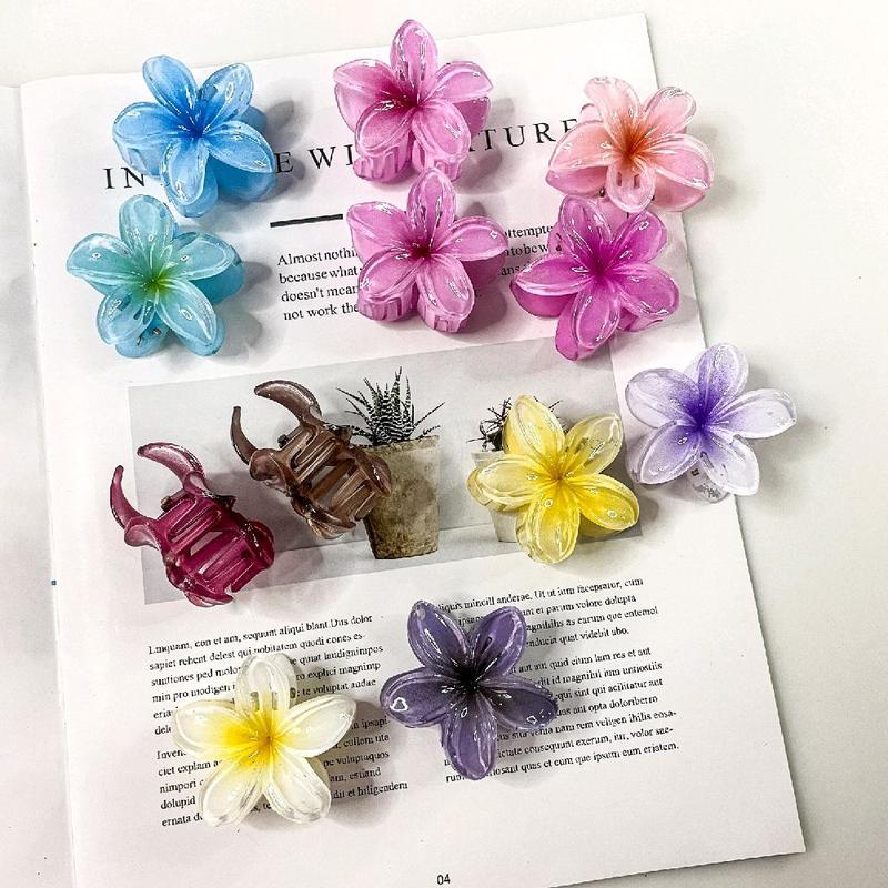 Jepitan Bunga Cantik Model bunga Kamboja isi 12pcs hair clip Bunga ...