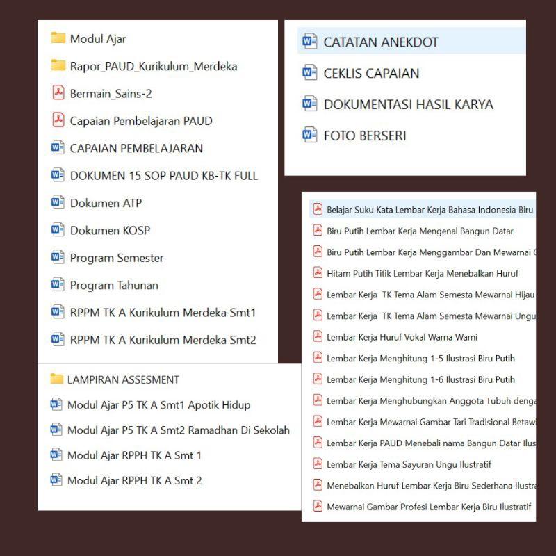 Modul Ajar TK PAUD Kurikulum Merdeka Lengkap - Shop | Tokopedia