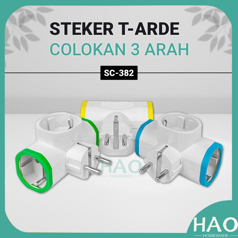 [HAO] STEKER T-Arde 3 arah / Colokan Cabang Multi CAHAYA SC-382 - Shop ...