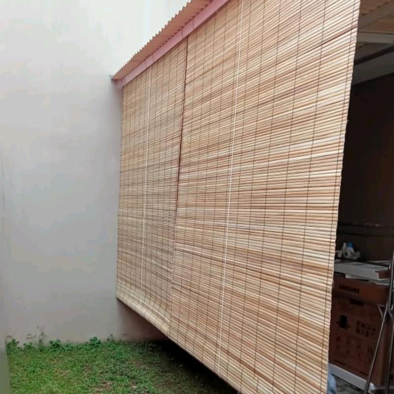 tirai pvc bambu sawit outdoor indoor Tahan air - Shop | Tokopedia