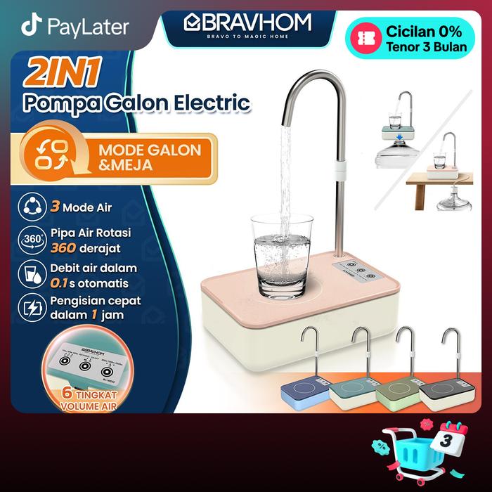 Promo (COD)Bravhom 2in1 Pompa Air Ketel dan Meja dua Fungsi Dispenser ...