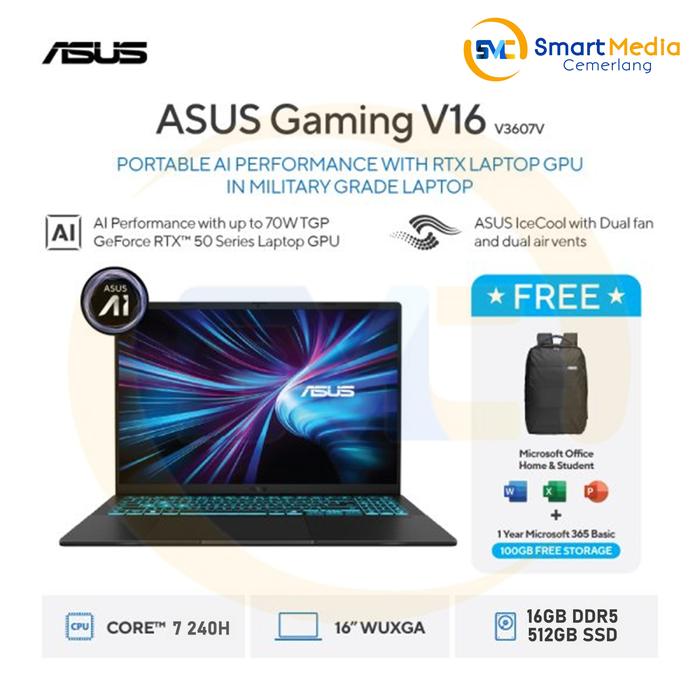 Promo Asus Gaming V16 V3607VH |CORE I7 240H | 16GB | 512GB | RTX5050 ...