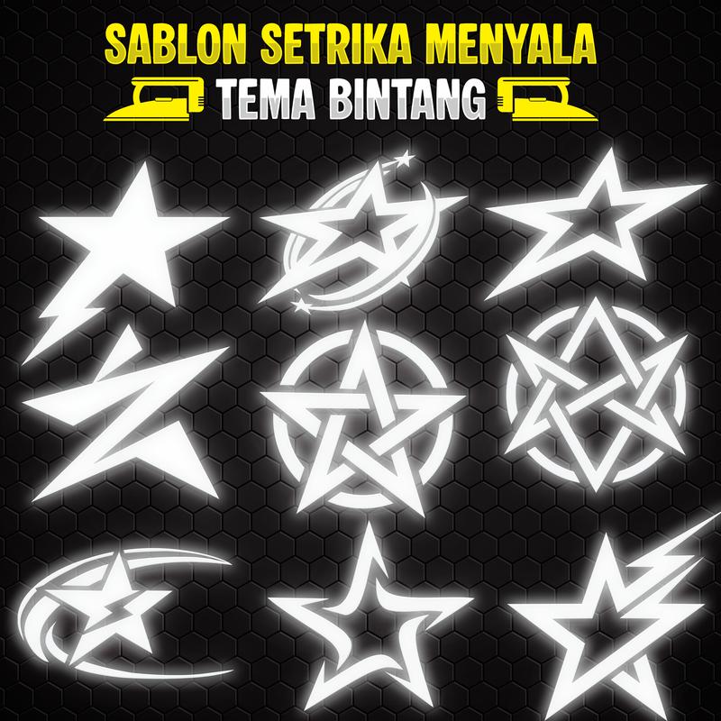 Sablon Setrika Menyala ukuran 8cm reflektive silver logo Polyflex ...