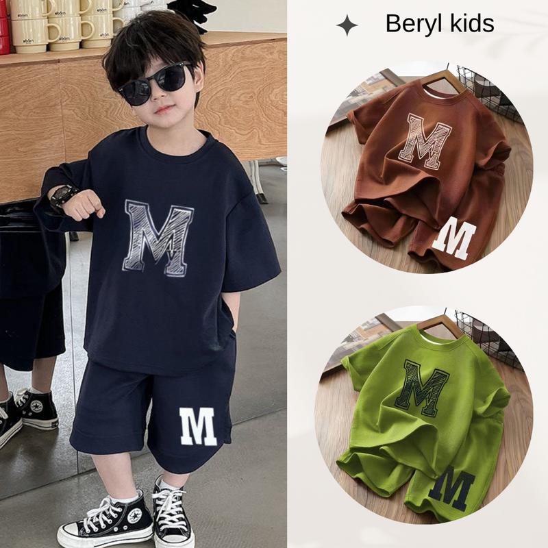 【Beryl kids】Boys' suits loose casual short-sleeved sports shorts ...
