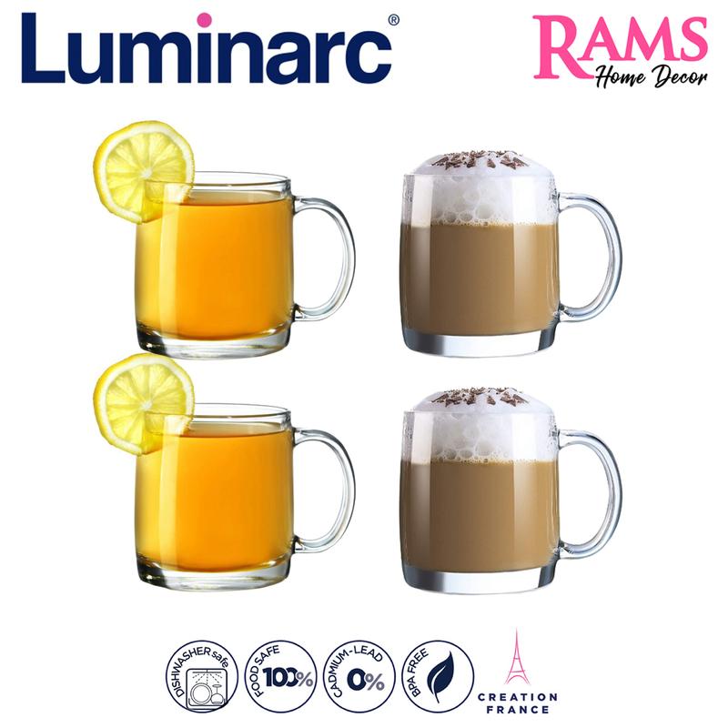 Luminarc 4 Pcs 380ML Nordic Mug Set / Tempered Mug with Handle - TikTok ...