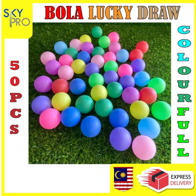 50 PCS LUCKY DRAW BALL COLOURFUL / BOLA SUKANEKA / BOLA UNDI - TikTok ...