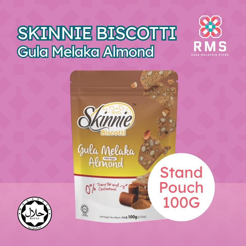 SKINNIE Biscotti: Gula Melaka Almond 100G (Stand Pouch) - TikTok Shop ...
