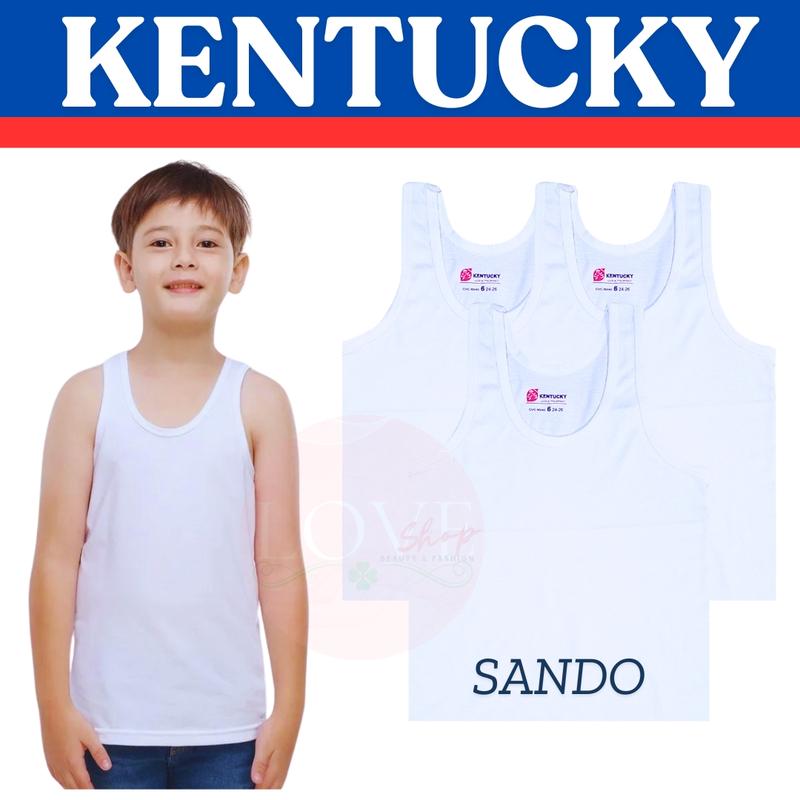 Kentucky Plain White Sando for Kids - 3 Piece - TikTok Shop Philippines