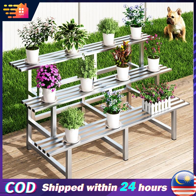Rak Bunga Bertingkat Rak Pasu Bunga Outdoor Stainless Steel Flower ...