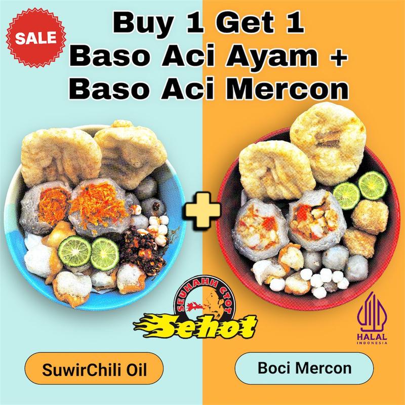 BUY 1 GET 1 Baso Aci Ayam Chili Oil + Baso Aci Jando Mercon Pedas ...