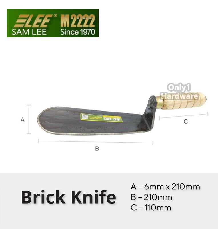A0603 SAMLEE BRICK KNIFE CEMENT BRICKING TROWEL HEAVY DUTY BRICKLAYING ...