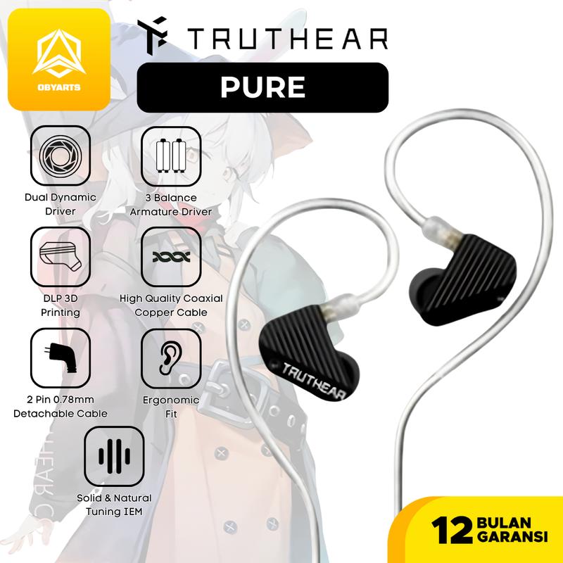 Truthear PURE 1DD+3BA Hybrid Driver In Ear Monitor Earphone IEM - Shop ...