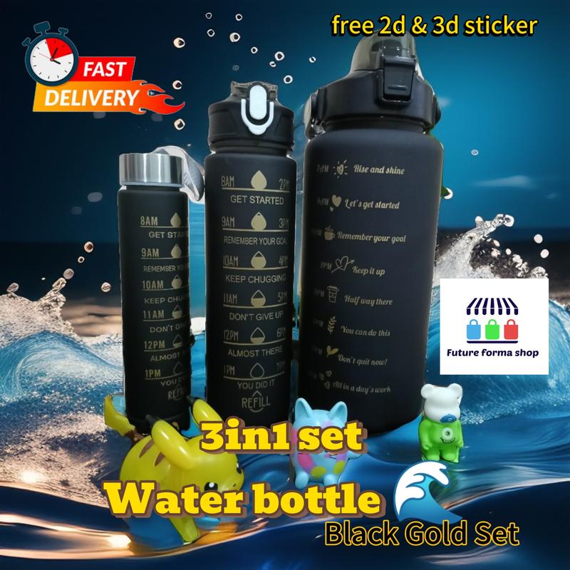 Botol Air 3 dalam 1 Botol Mudah Alih Harian 3in1 SET 3PCS Gradient ...