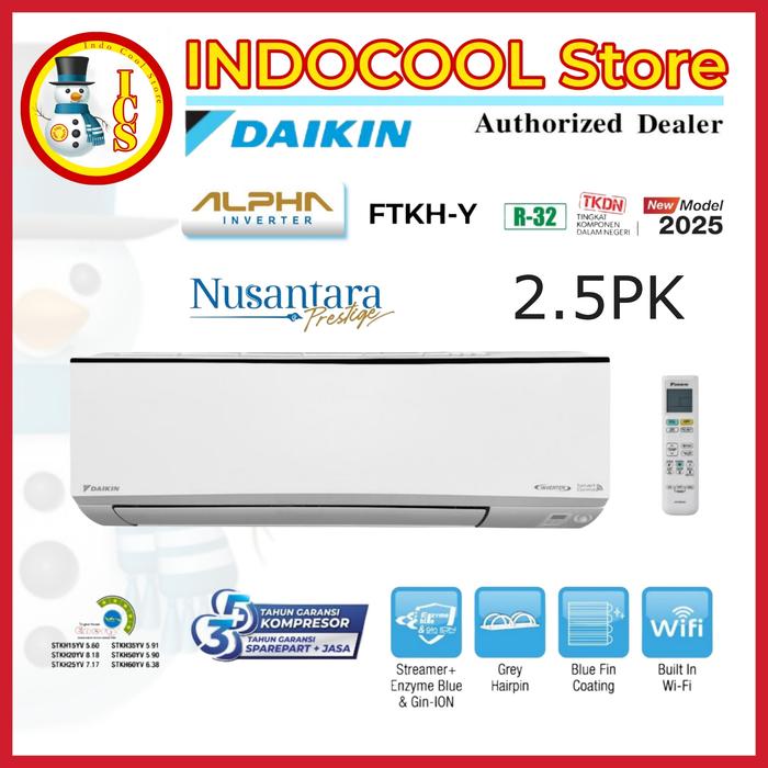 Promo Ac Daikin Alpha Inverter 2.5 PK FTKH60-YV (Wifi) Bluefin R32 ...