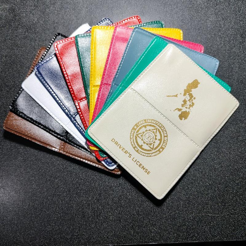 DRIVER'S LICENSE CARD HOLDER (PVC COWHIDE WITH GOLD PRINT) Waterproof ...