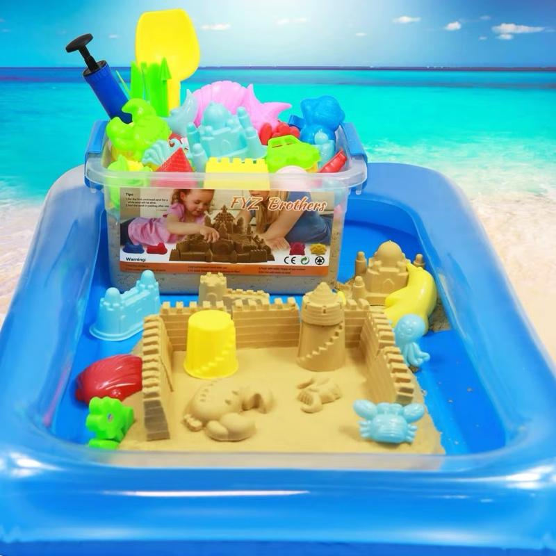 PLAY sand Mainan Pasir ajaib Mainan Anak Pasir kinektik + Pompa ,Arena ...