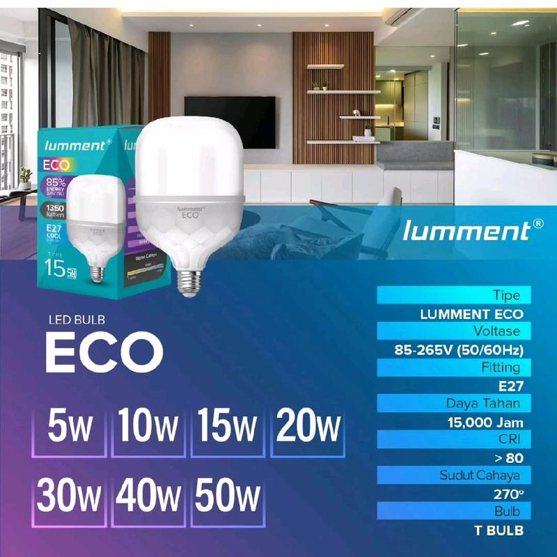 [Min 5 Pcs] Lampu LED Hemat Energi LUMMENT ECO | Super Terang & Hemat ...