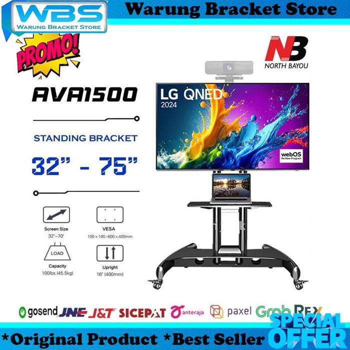 Jual North Bayou Standing Bracket TV AVA1500-60-1P 32" - 75" Inch ...
