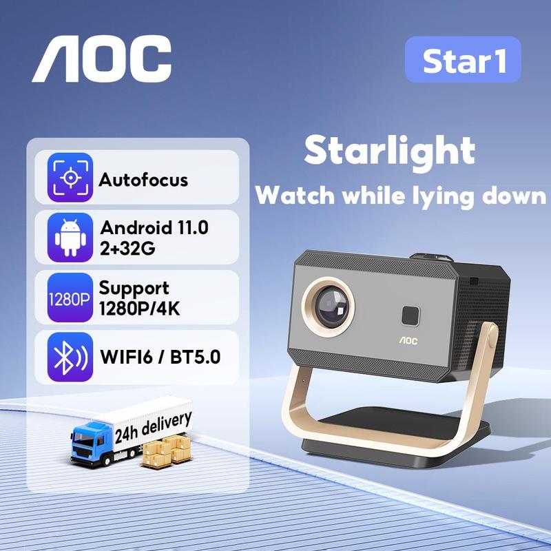 AOC STAR1 Star Projector 4K/ HD 1080P Fully Automatic Androi - TikTok ...