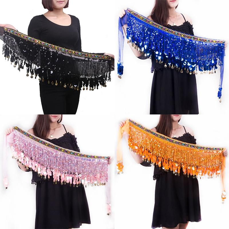 New belly dance waist chain hip scarf beginner tassel waist scarf ...