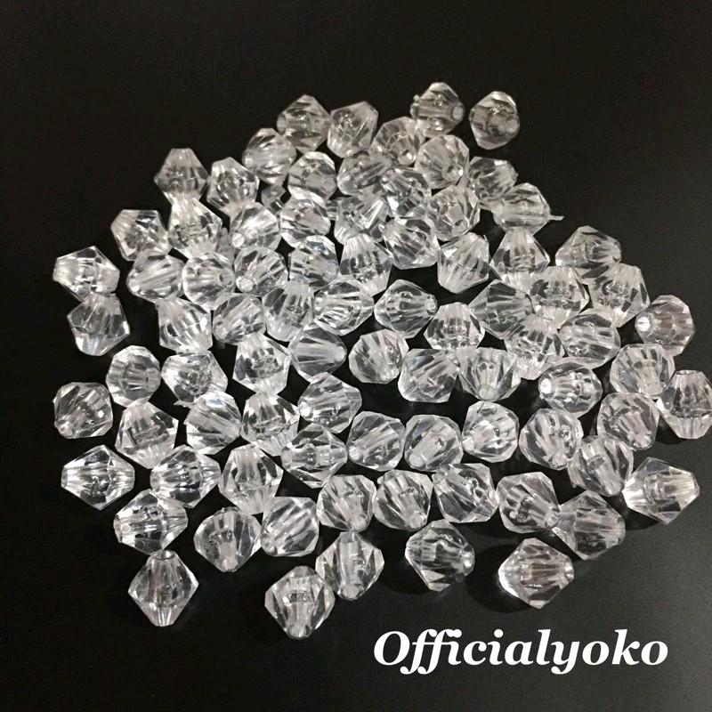 Manik Crystal Putih Bening 8mm (15gram) - Shop | Tokopedia