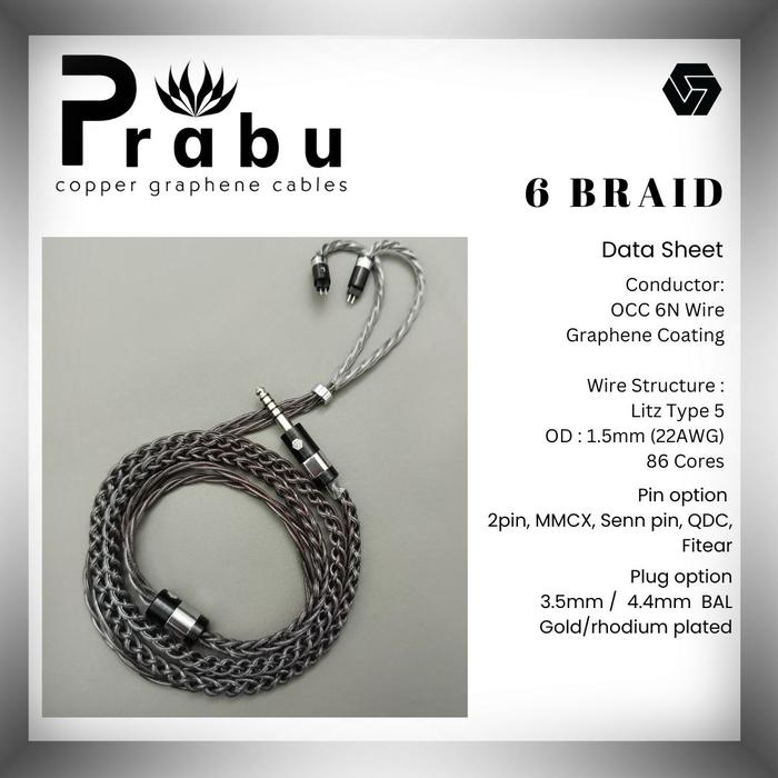 Jual VJC PRABU 6 Braid Custom Cable For In Ear Monitor IEM - Neutral ...