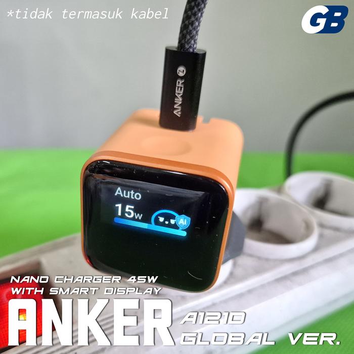 Jual Anker (English Version) A121D Nano 45w watt GaN Charger 1 Port ...
