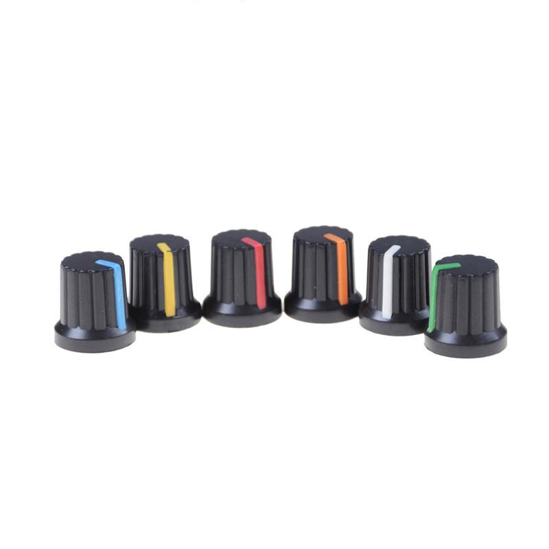 Penutup tombol suis potensiometer, 10 keping, lubang Dia 6mm, Kawalan ...