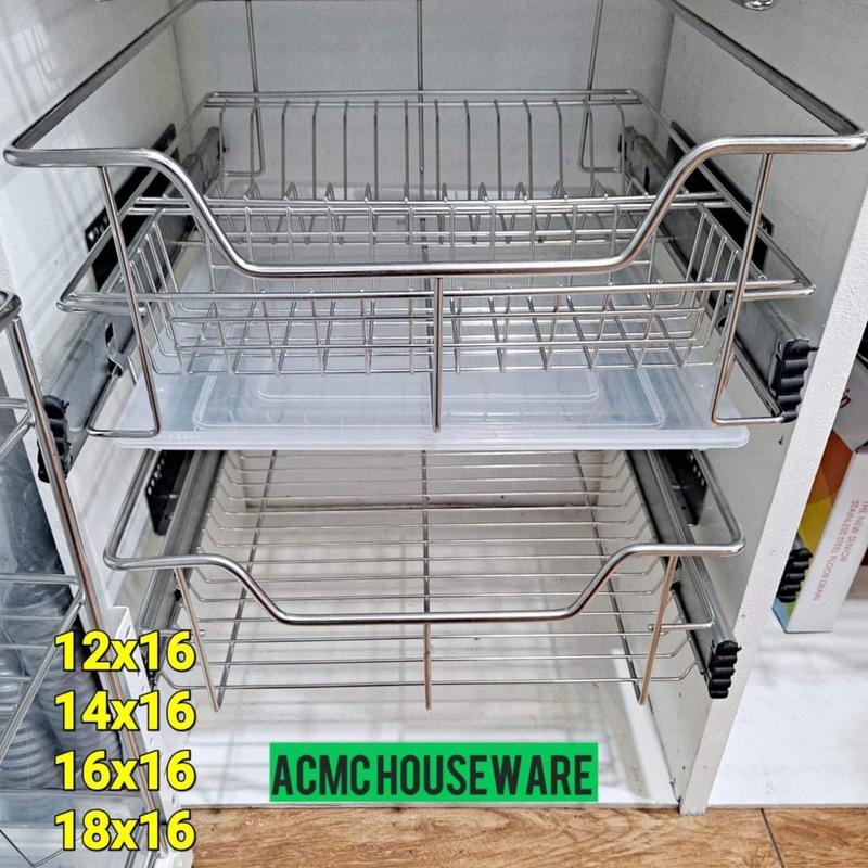 2pcs Stainless Pull out Basket for Kitchen Cabinet with Drawer - TikTok ...