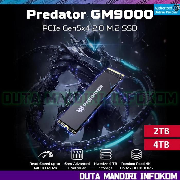 Promo Acer Predator GM9000 SSD 1TB 2TB 4TB - M.2 2280 NVMe PCIe Gen 5.0 ...