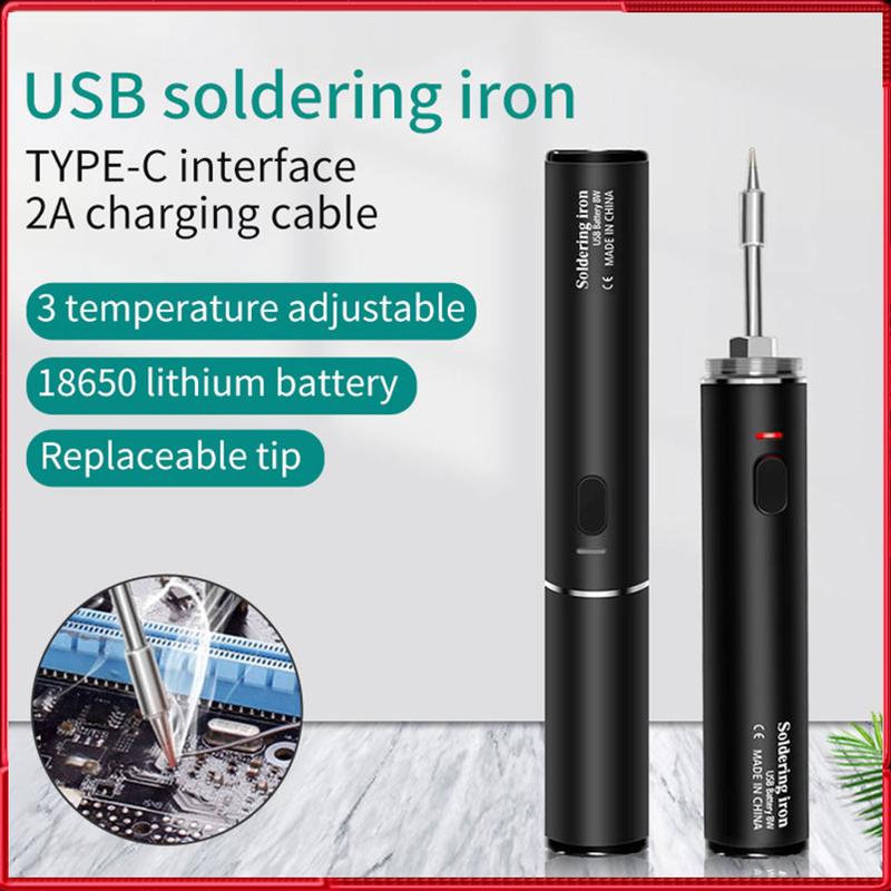 15W Wireless USB Soldering Iron Set Fast Melting Tin Rechargeable ...