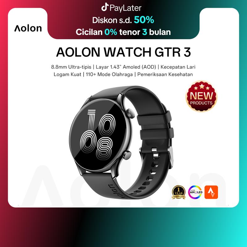 Aolon GTR3 jam smartwatch Tangan Pria Layar 1.43'' Bluetooth5.3 - Shop ...
