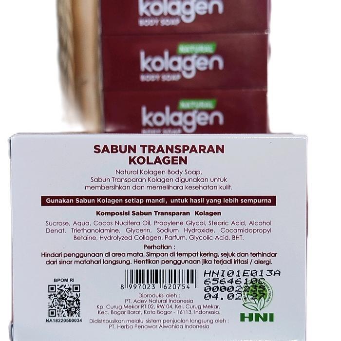 HNI Sabun Kolagen HNI HPAI ORI 100gr Mencerahkan & Melembutkan Kulit ...
