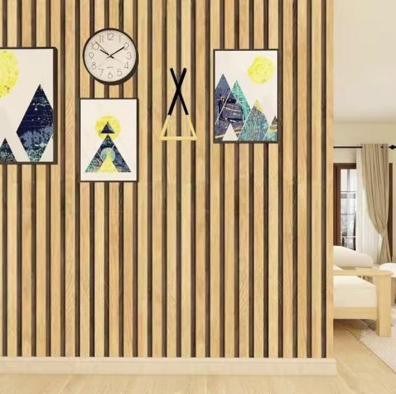 Wood Cladding Design PVC Matted Wallpaper 3meters × 45cm Selfadhessive ...