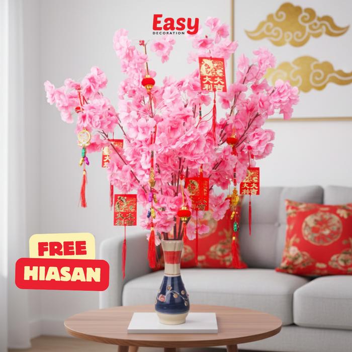 Jual Pohon Imlek Meihua Sakura Jumbo Lengkap Dengan Hiasan Sincia ...