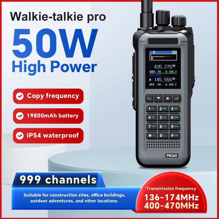 Promo 999 Saluran UHF/VHF walkie talkie HT P8260 50W Daya tinggi ...