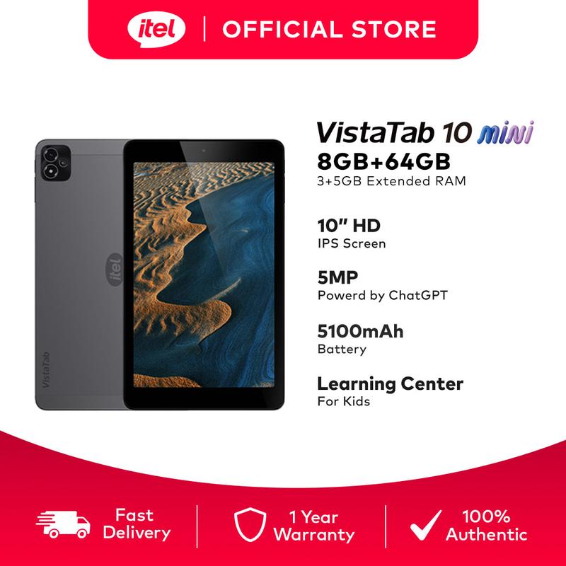 【QQEnglish Exclusive】itel VistaTab 10 MINI (3GB+64GB) 8" HD 4G - TikTok ...