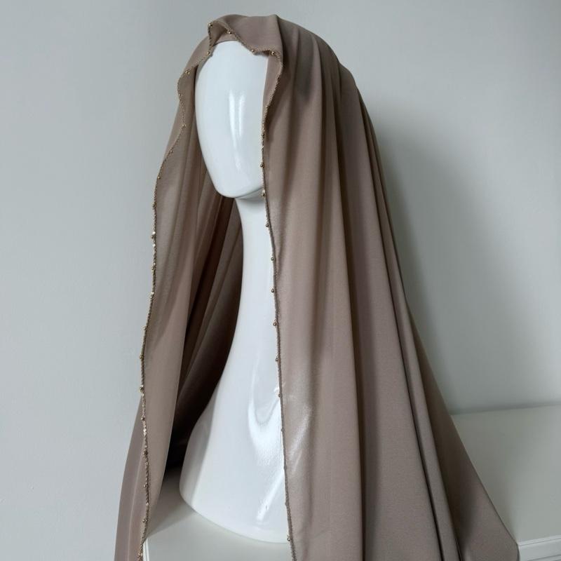 CLEARANCE Shawl Heavy Chiffon Beaded (1.8m x 0.7m) by MRS - TikTok Shop ...