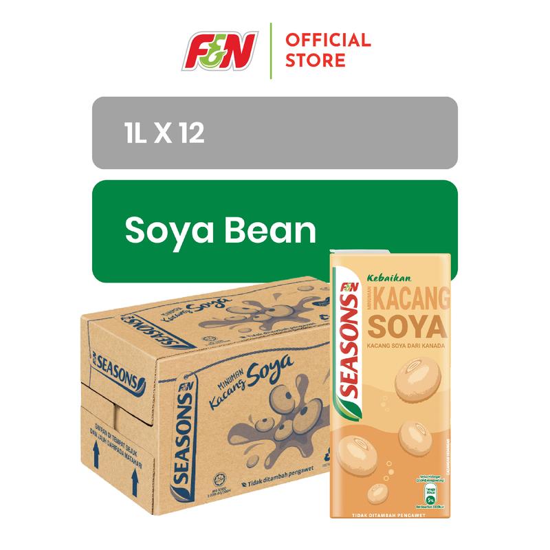 F&N SEASONS Soya 1L X 12 . - TikTok Shop Malaysia