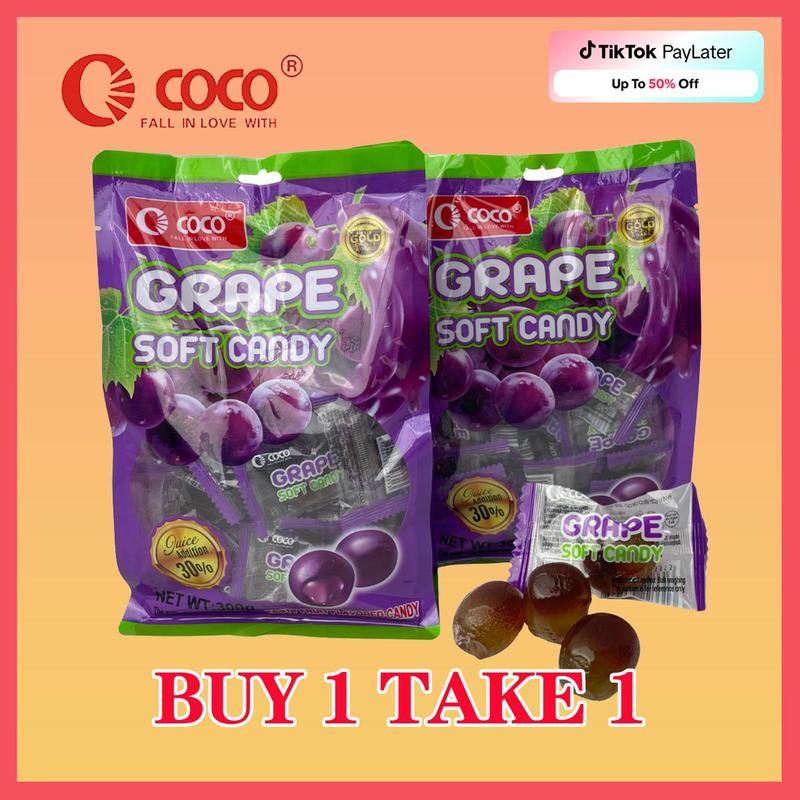 【BUY 1 TAKE 1】[TikTok Shop Exclusive]COCO Grape soft candy 300g - TikTok Shop Philippines